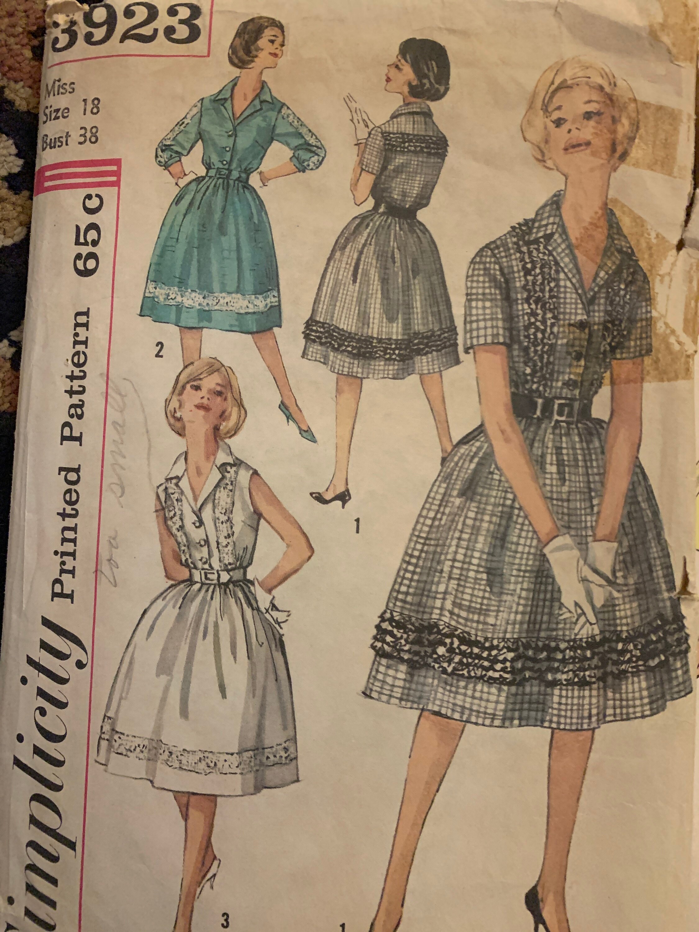 2 Two Simplicity Patterns Dresses 2847 and 3923 Size 18 - Etsy Australia