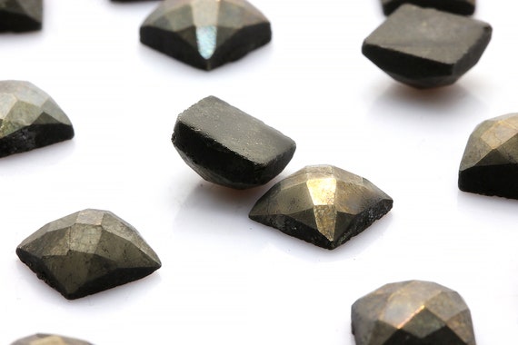 Fine pyrite gemstonefaceted gemstone cabochonunique jewelry | Etsy