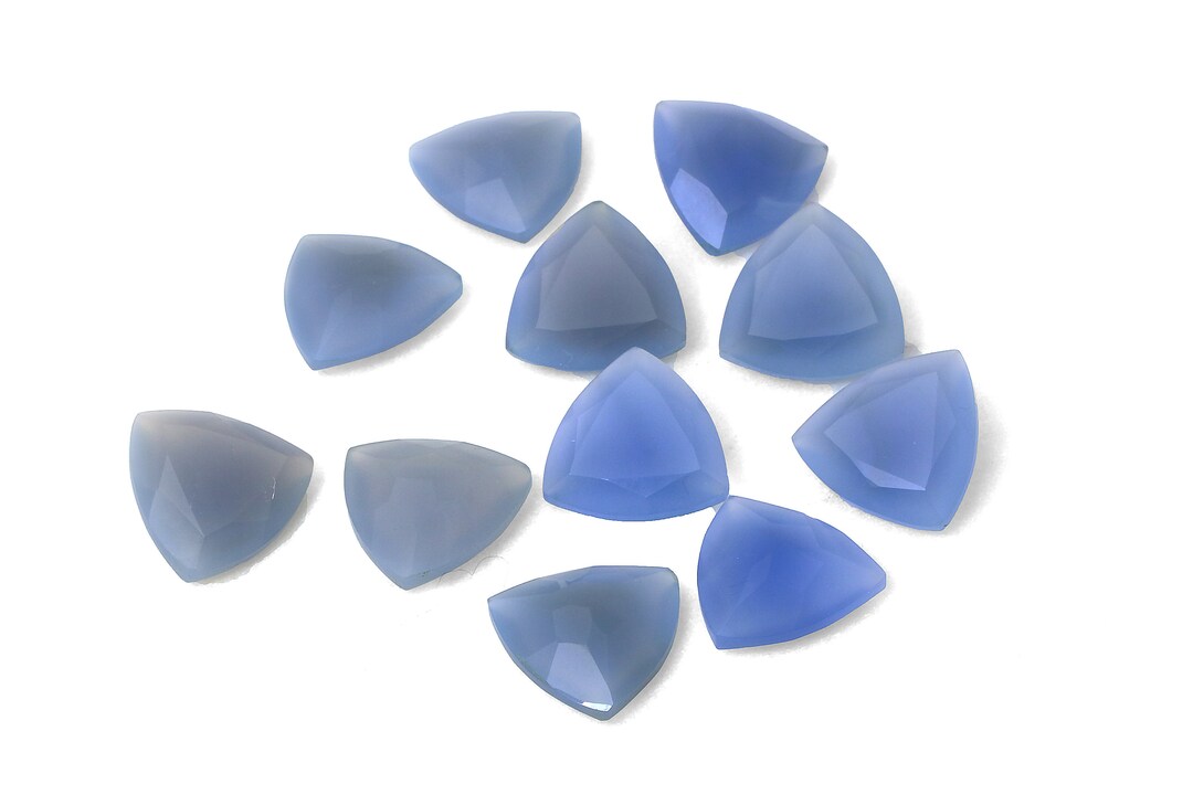 CLEARANCE SALE - Trillion Cut Blue Onyx,gemstones for Sale,triangle ...