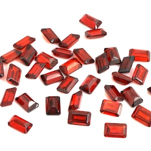 AA Quality Garnet,rectangle Garnet,semiprecious Gemstones,emerald Cut ...