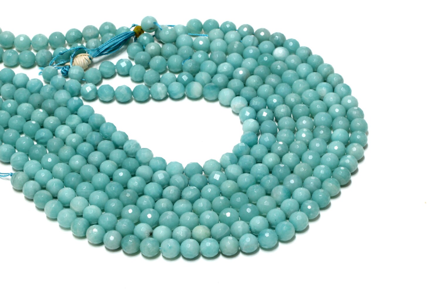 Amazonite Stone Beads,amazonite Gemstone,faceted Round Beads,gemstone ...