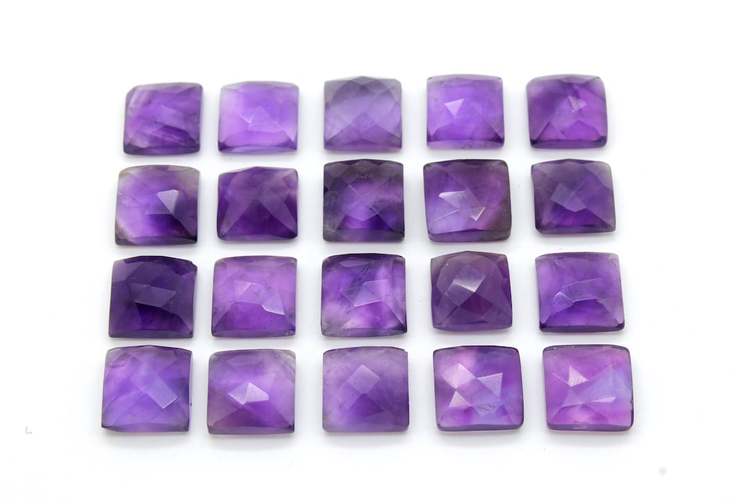 Square AA Amethyst,amethyst Gemstone,loose Stones,square Cabochons ...