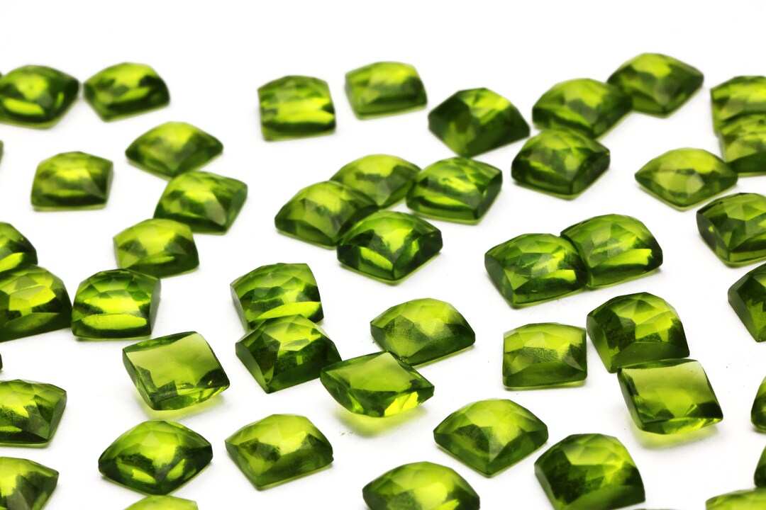 Unique Peridot Cabochon,lab Created Cabochon,simulated Gemstones,green ...