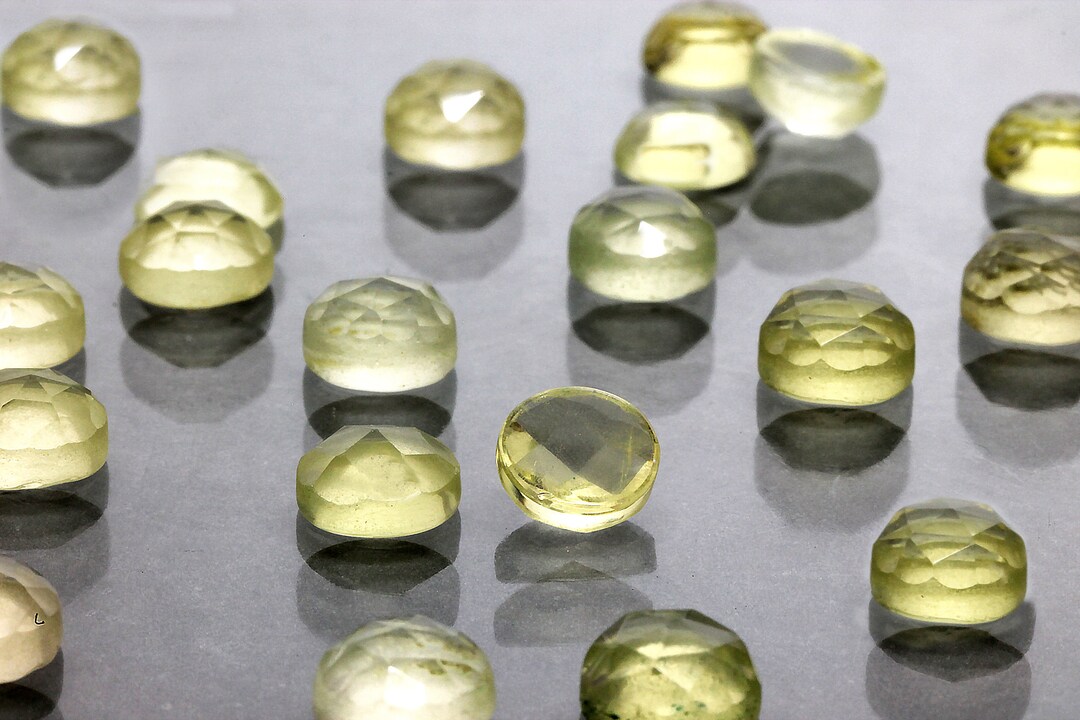 Small Lemon Quartz Cabochon,small Cabochons,custom Cut Cabochons ...
