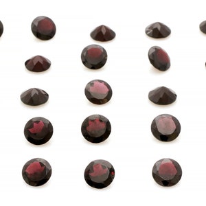 Round Cut Garnet Gemstone,diamond Cut Garnet,faceted Gemstone,10mm ...