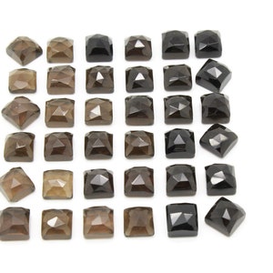 Square Smoky Quartz Cabochons,square Cabochons,square Cut Gem,gemstone ...