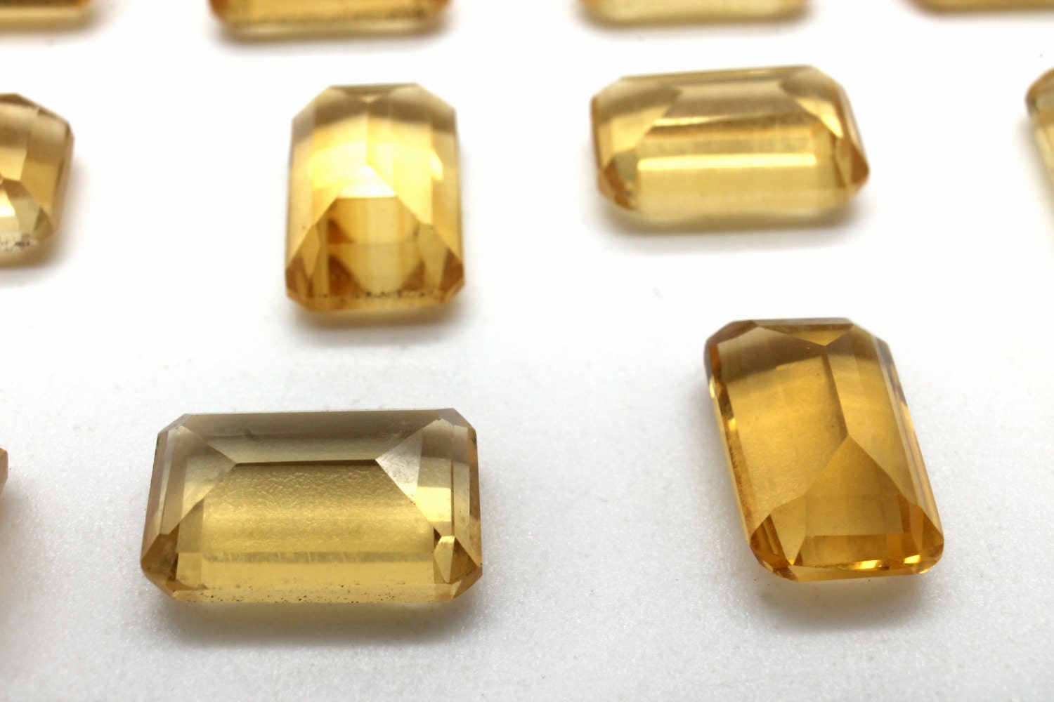 Rectangle Citrine Gem,rectangular Gemstone,faceted Gemstone,emerald Cut ...