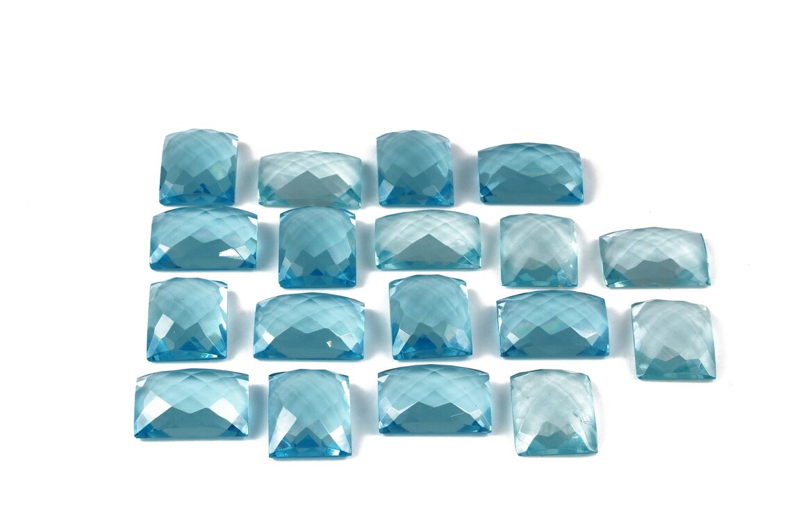 Lab created topazblue topaz cabochonfaceted | Etsy