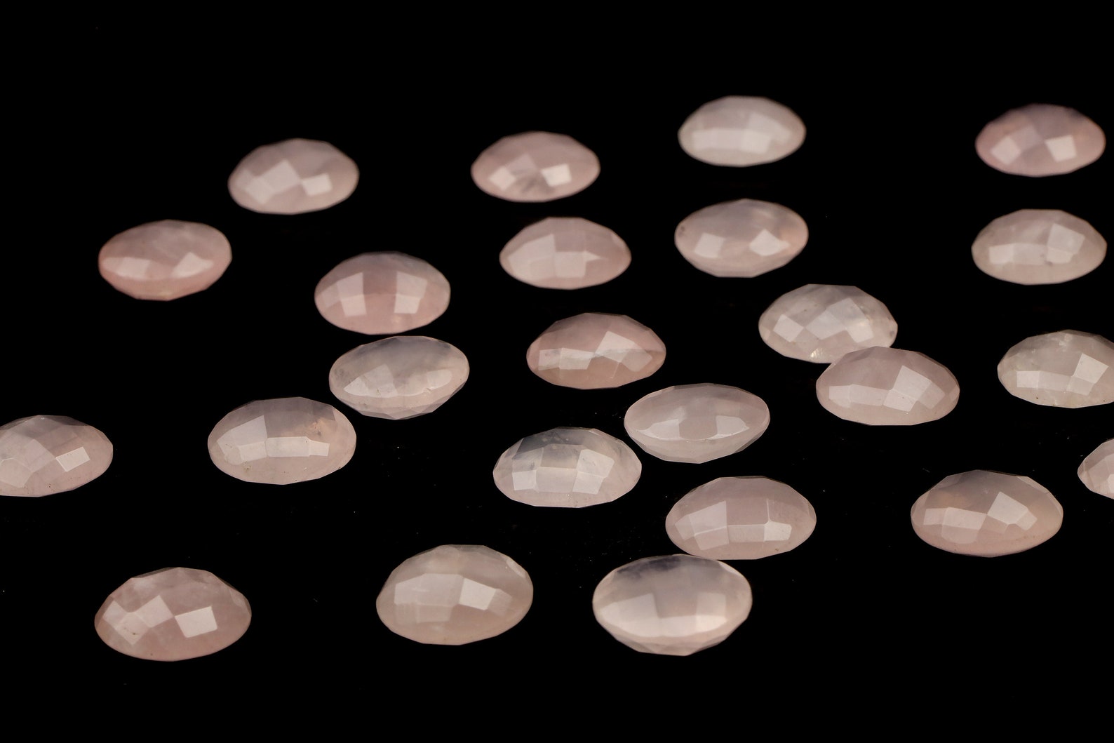 Tine Quartz Gems,rose Quartz Cabochon,faceted Cabochon,rose Cut ...