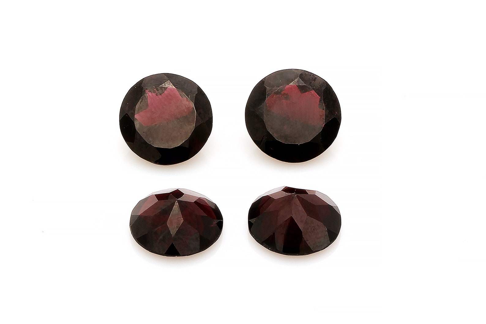 Round Cut Garnet Gemstonediamond Cut Garnetfaceted - Etsy