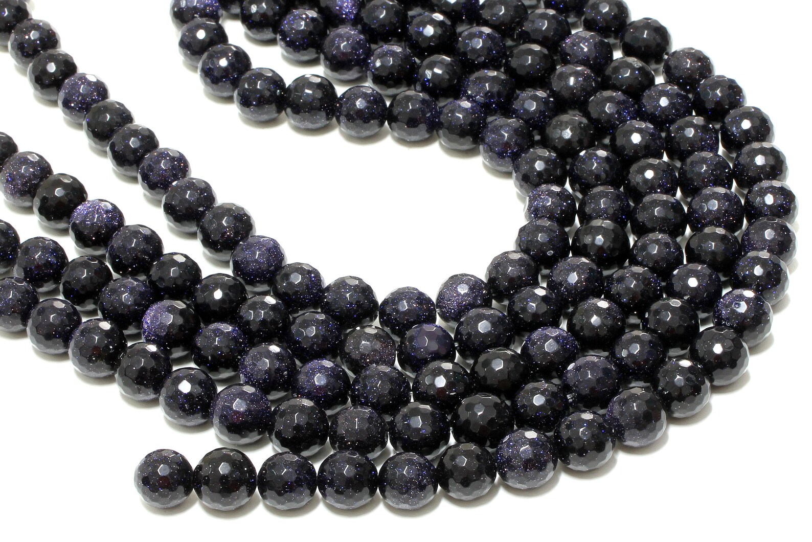A Grade Blue Goldstone,faceted Round Beads,4mm Beads,gemstone Beads ...