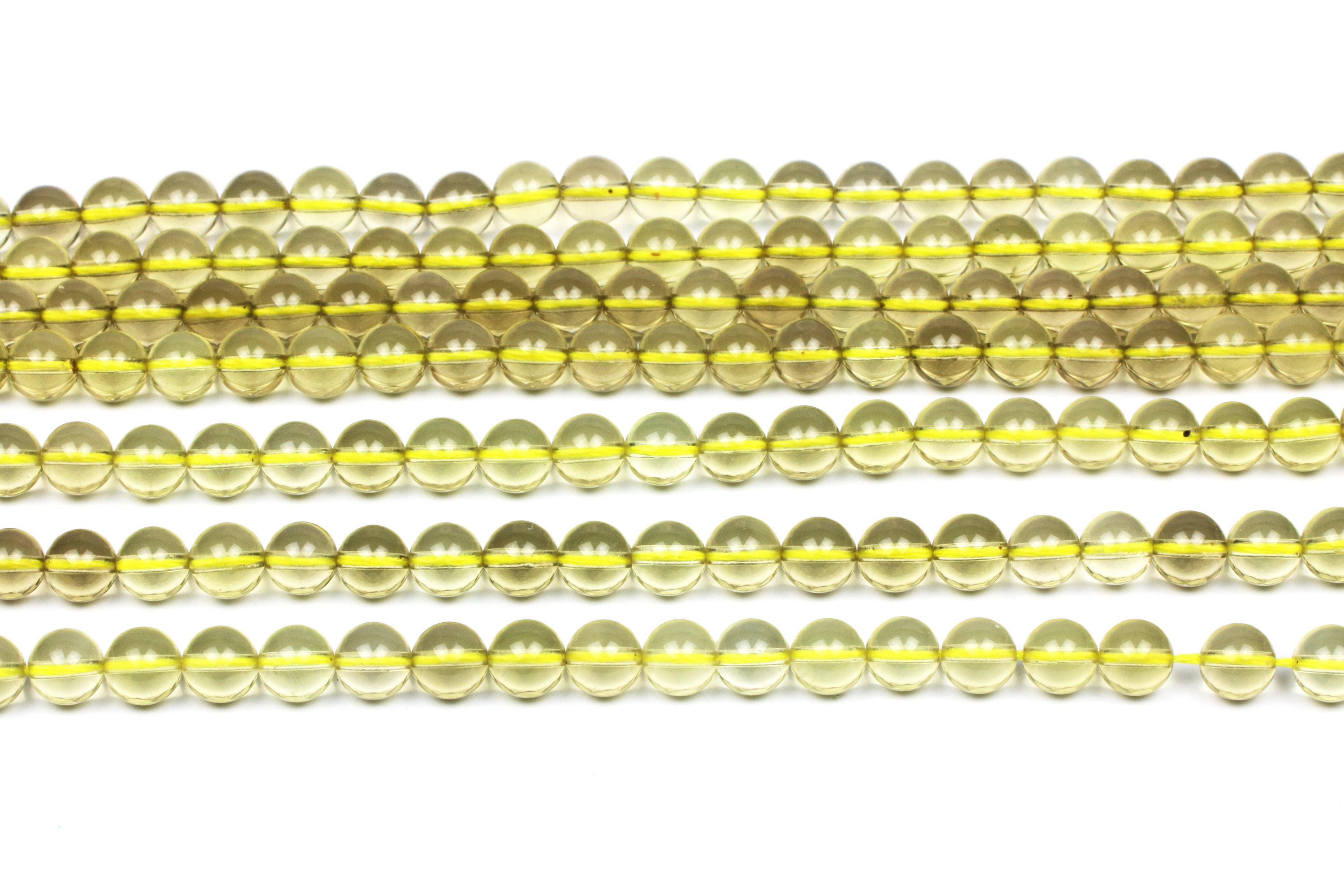 Round Quartz Beads,lemon Quartz,yellow Quartz Beads,gemstone Beads ...