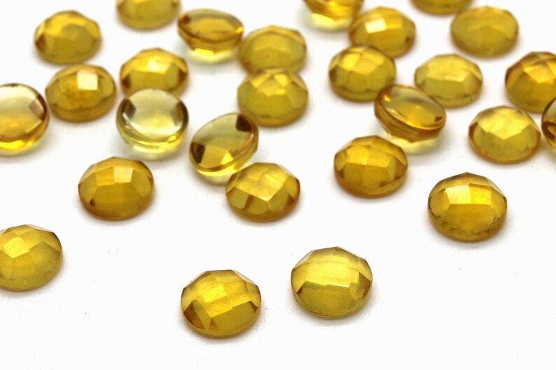 6mm Round Citrine,gemstone Cabochons,semiprecious Gems,citrine Gemstone ...