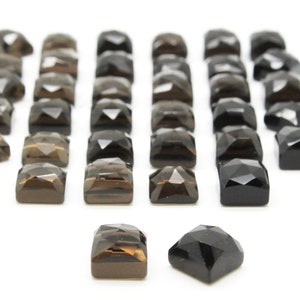 Square Smoky Quartz Cabochons,square Cabochons,square Cut Gem,gemstone ...