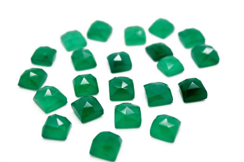 Large Square Onyx,square Cabochon,green Square Stone,green Onyx ...