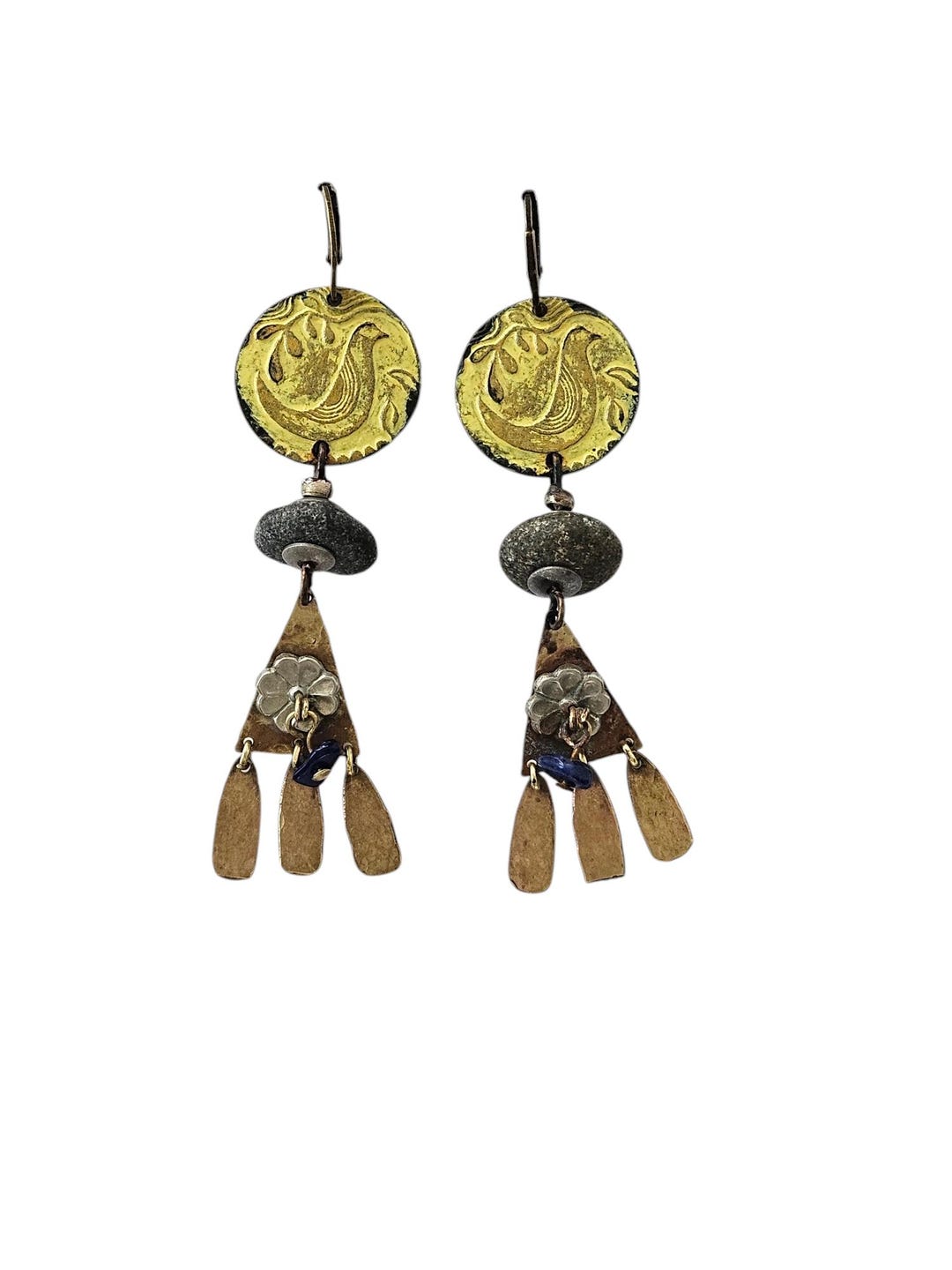 Flying Kuchi Birds. Pewter, Stone and Brass - Etsy