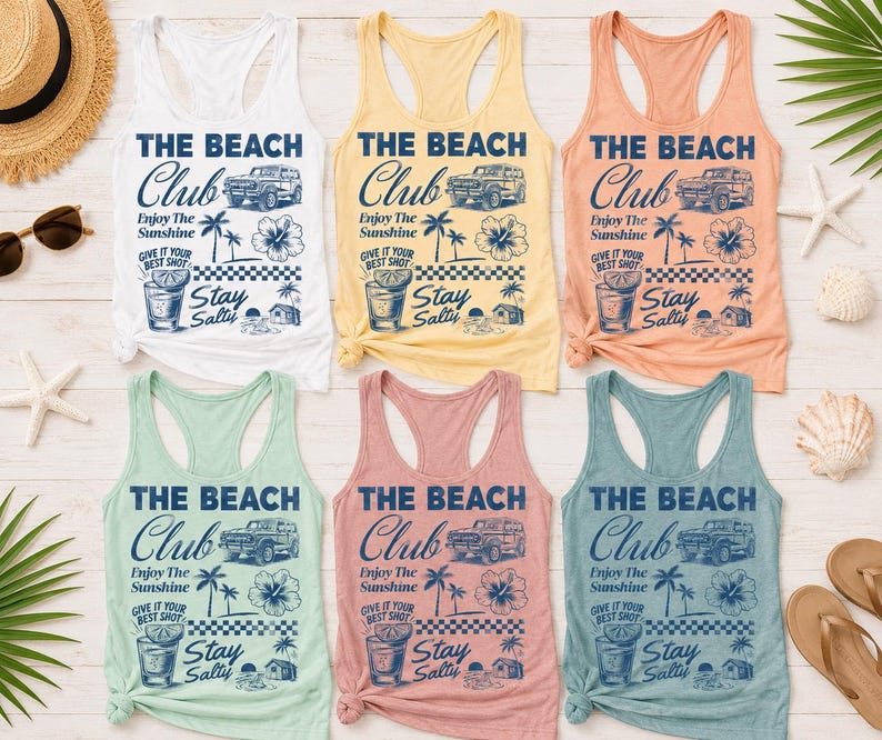 Retro Beach Club PNG, Summer Vacation Shirt Design, Salty Sunshine ...