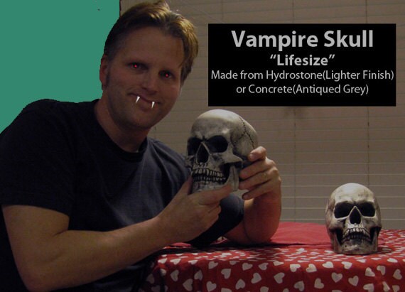 Vampire Skull Lifesize! Hand Made in the USA, With Lots of Love & a ...