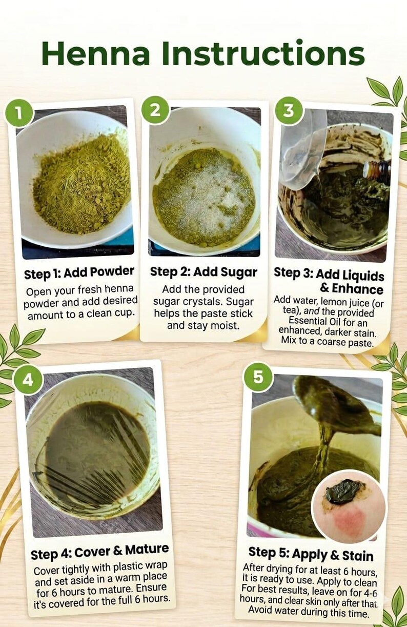 Henna Powder | Pure Organic Fine Mehndi Body Art - Etsy