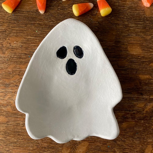 SPOON REST HALLOWEEN Ghost Handmade Stoneware - Etsy