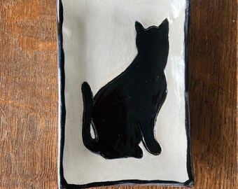 Black and White Cat Spoon Rest - Etsy