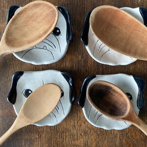 SPOON REST CERAMIC White Bulldogstoneware Handmade - Etsy