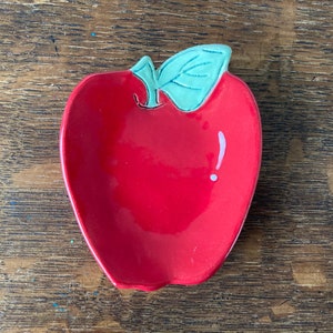 SPOON REST CERAMIC Red Juicy Apple Stoneware Clay Handmade | Etsy