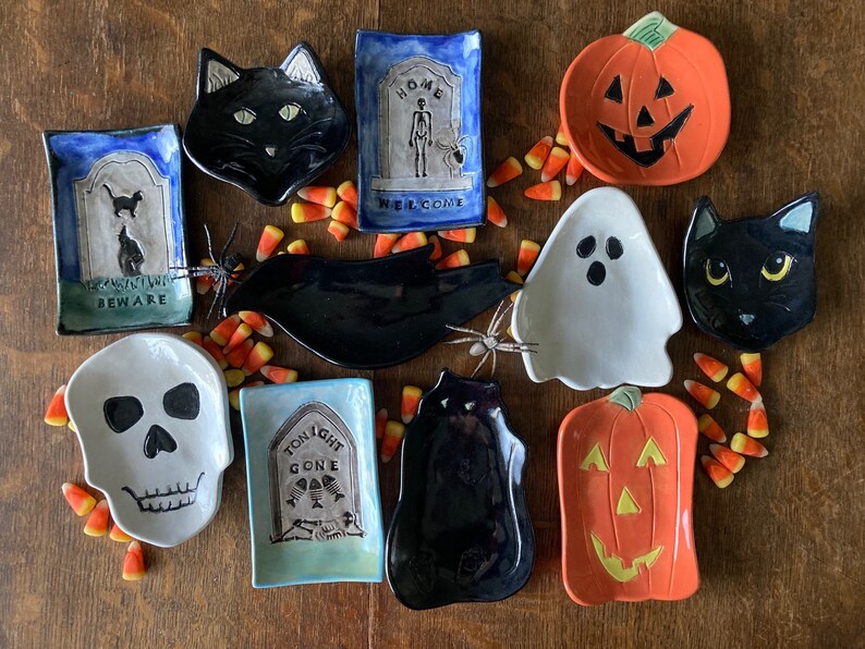 SPOON REST HALLOWEEN Ghost Handmade Stoneware - Etsy