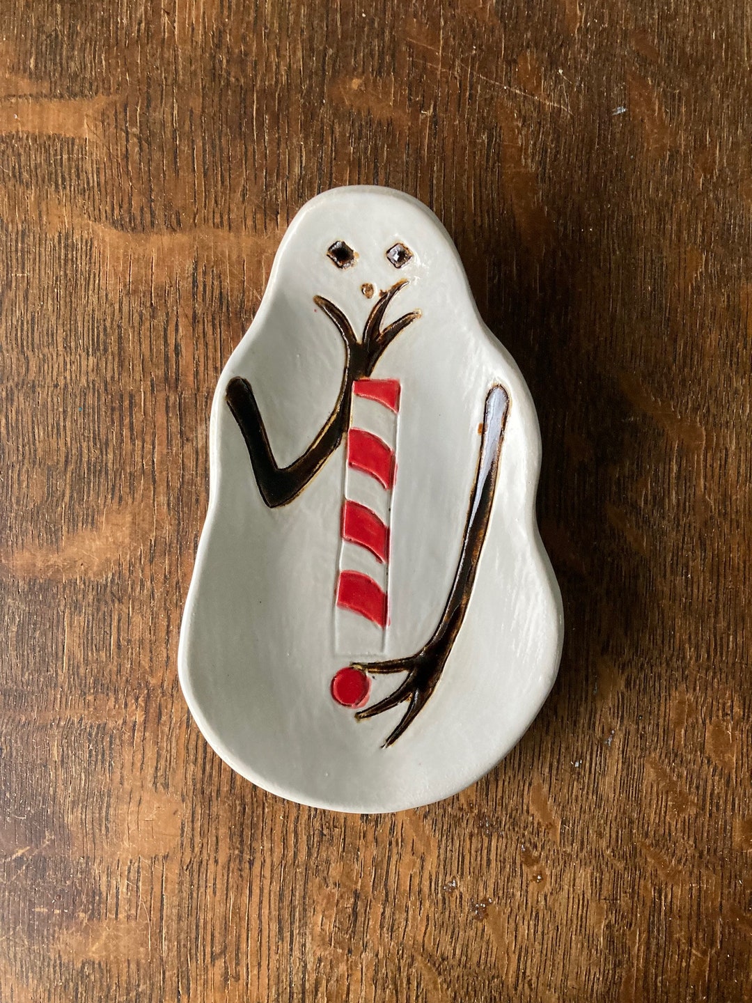 SPOON REST SNOWMAN Holding an Exclamation Point - Etsy