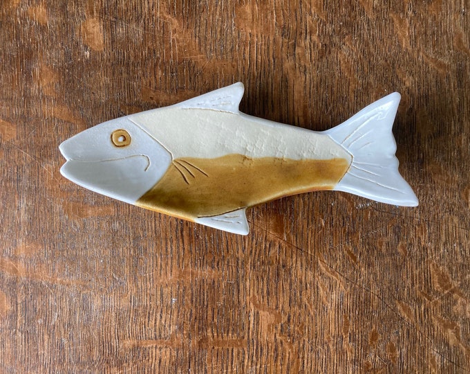 SPOON REST FISH Gold Hand Made Stoneware - Etsy