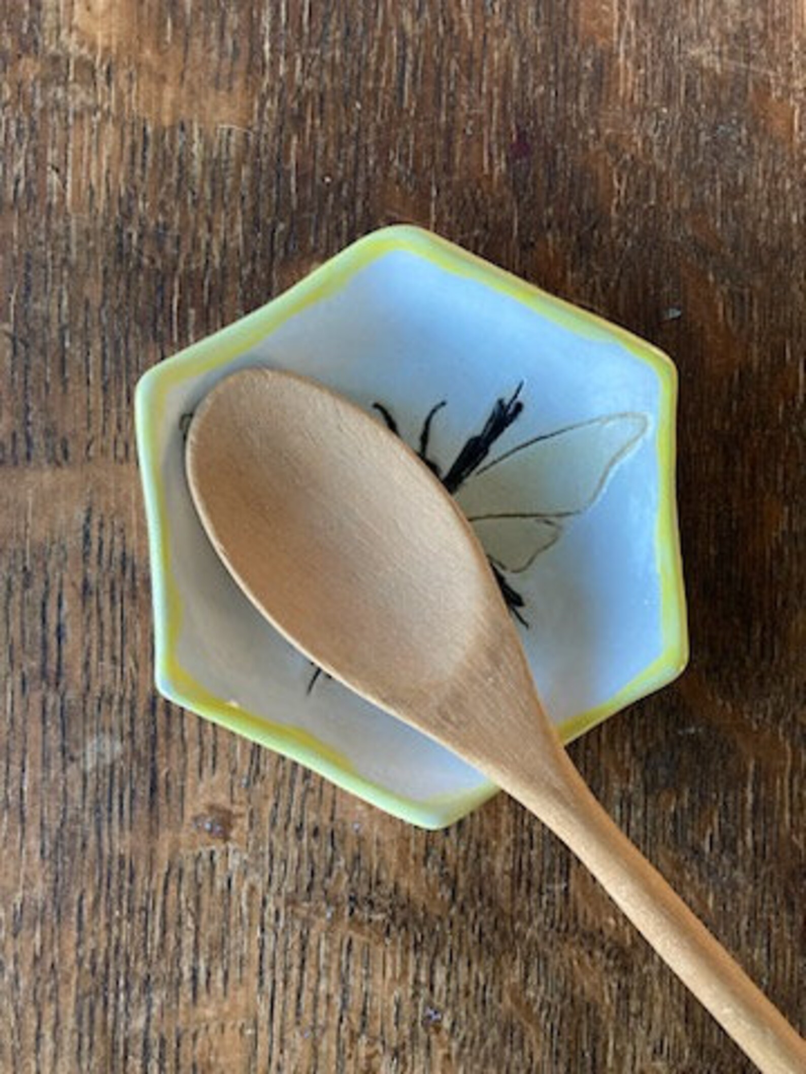 SPOON REST BEE Stoneware Clay Handmade - Etsy