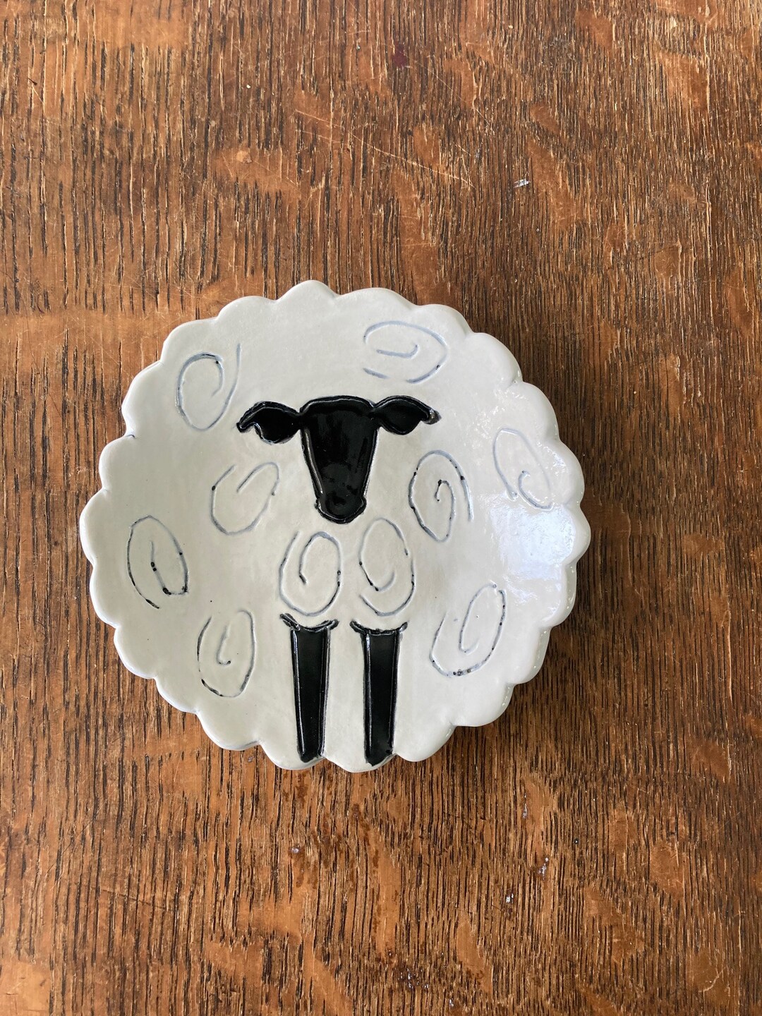 SPOON REST Regular Size Woolly SHEEP Stoneware Clay Handmade - Etsy