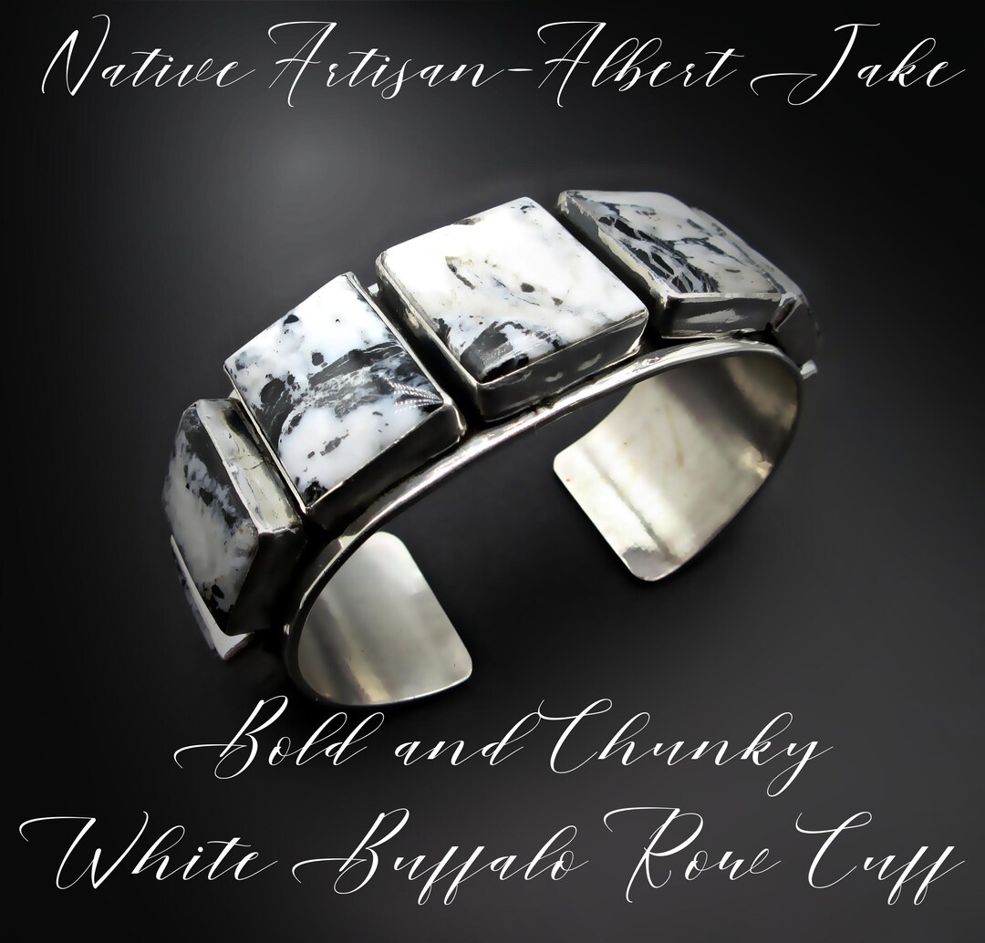Native Artisan-albert Jake-bold & Chunky! Rectangular Shape White ...