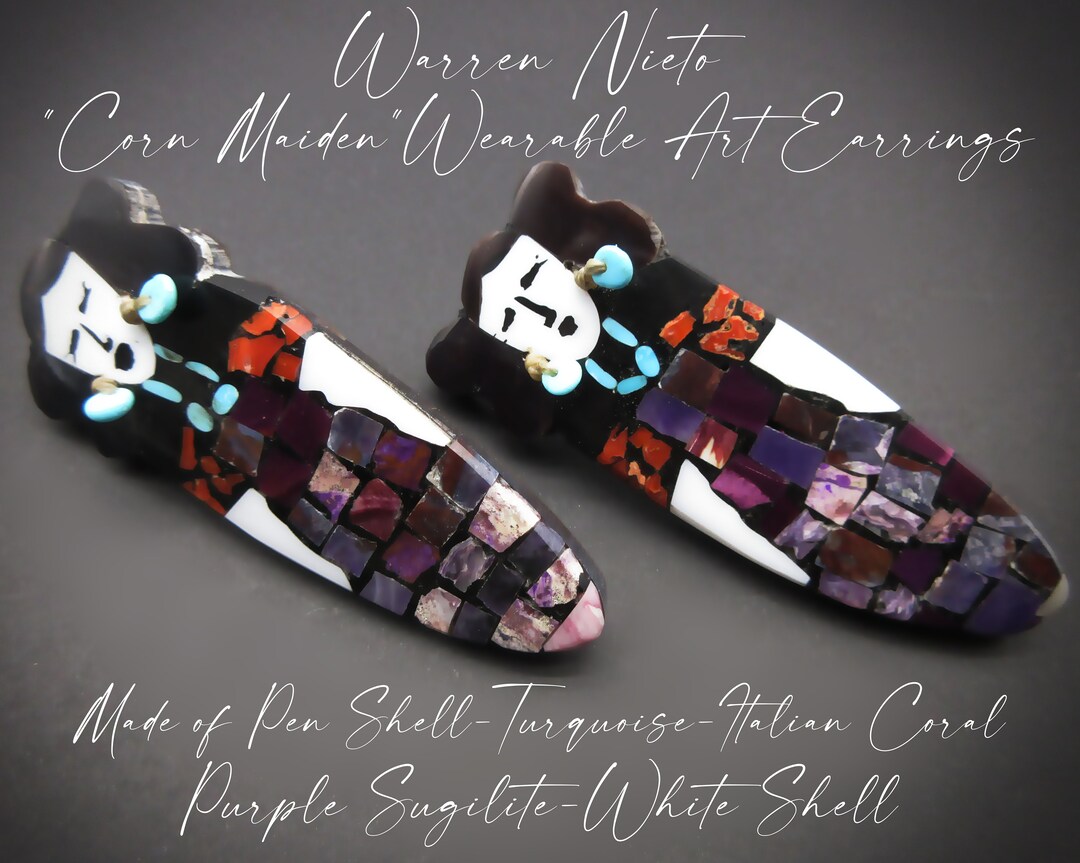 Kewa Pueblo Artist-warren Nieto-beautifully Executed-sugilite Puebloan ...