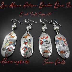 Master Zuni Puebloan Artist-quintin QUAM SR.- Intricately Mosaic Flush ...