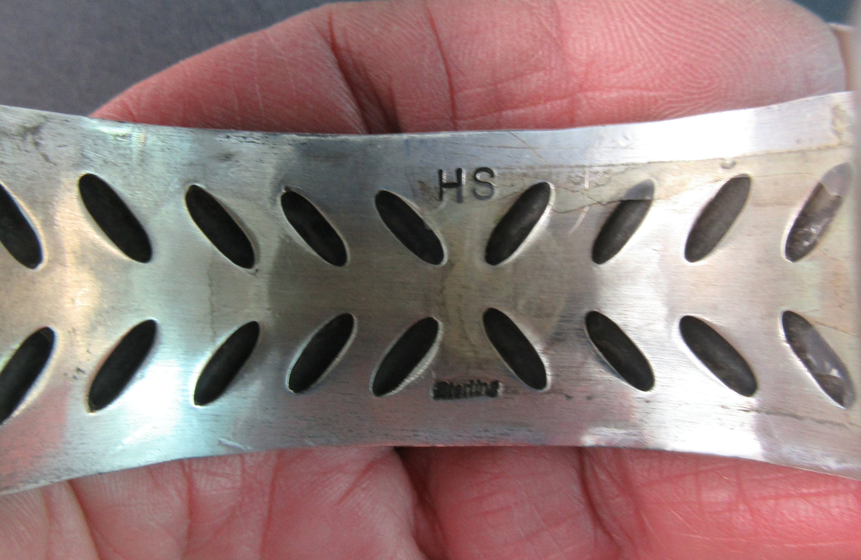 Navajo HERMAN Smith-heavy Gauge-precise Repousse 925 Cuff-fits 6-3/4 ...