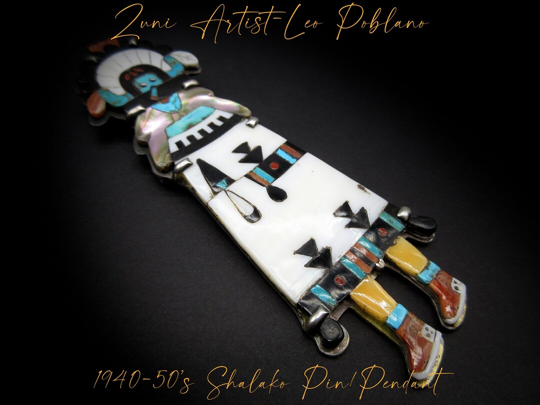 Highly Collectible Zuni Artisan-circa 1940's-50's LEO POBLANO 1905 ...