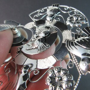 Maria Belen~ Romantic~"doves in Flight"~wide Filigree Mexican~925 ...