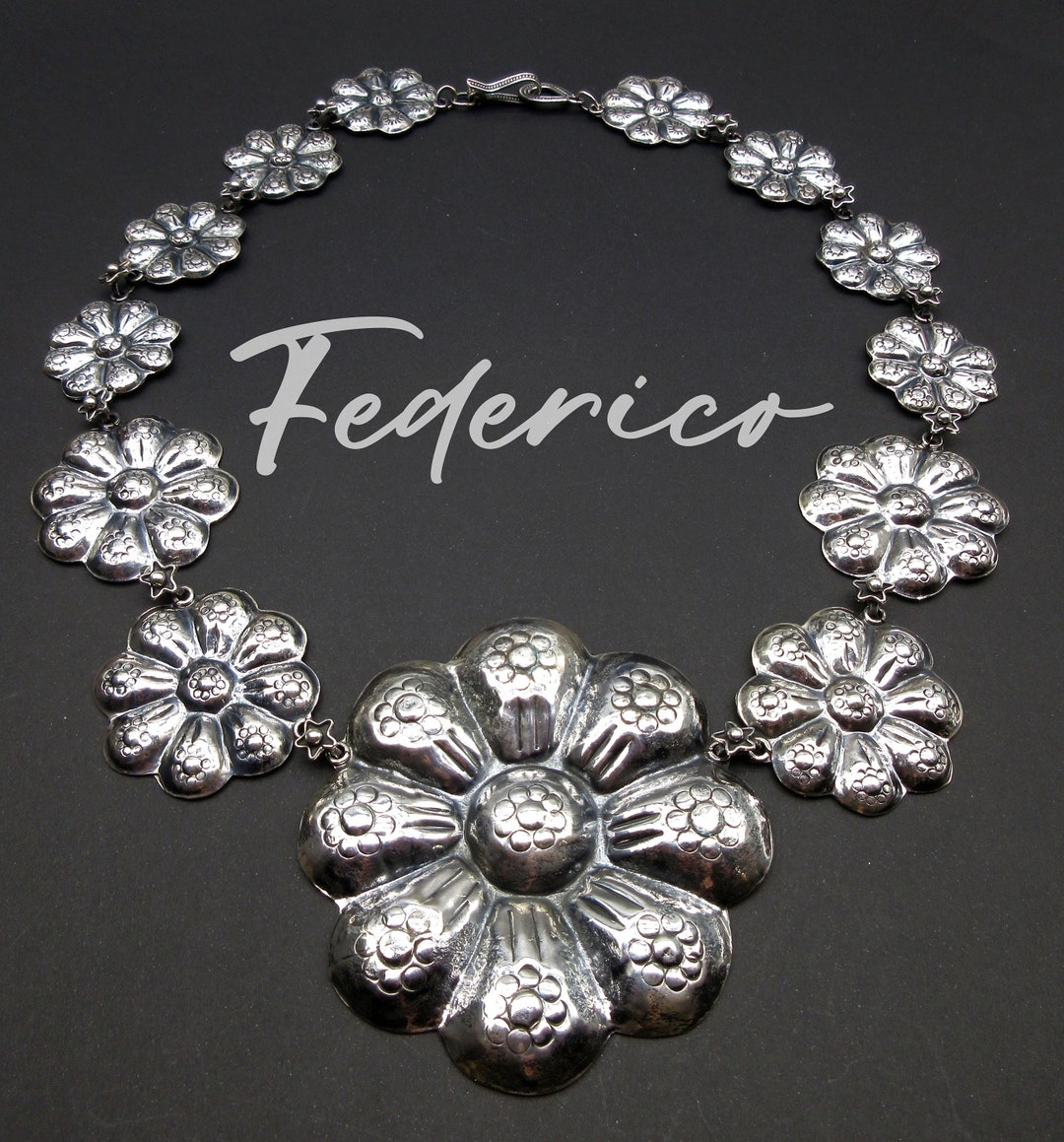 BOLD Federico Jimenez-fabulous All Sterling-hand Tooled-repousse Floral ... BOLD Federico Jimenez-fabulous All Sterling-hand Tooled-repousse Floral ...