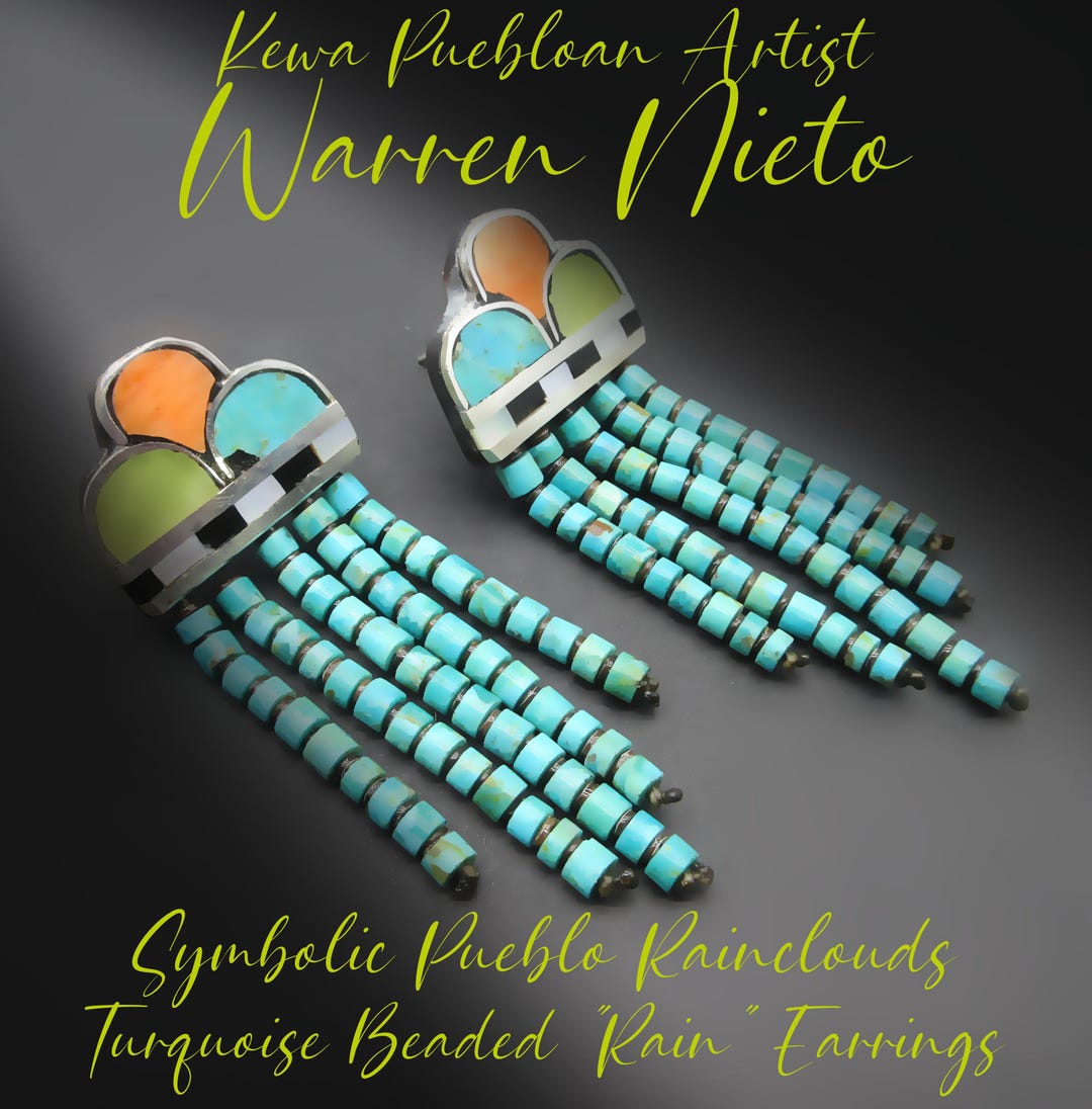 SOLD Kewa Pueblo Artisan-warren Nieto-mosaic Inlay-symbolic Puebloan ...