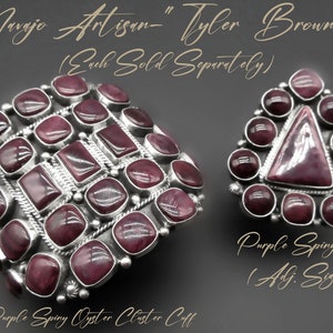 Navajo Artisan-tyler Brown-gorgeous-dark Purple Spiny Oyster Cluster ...
