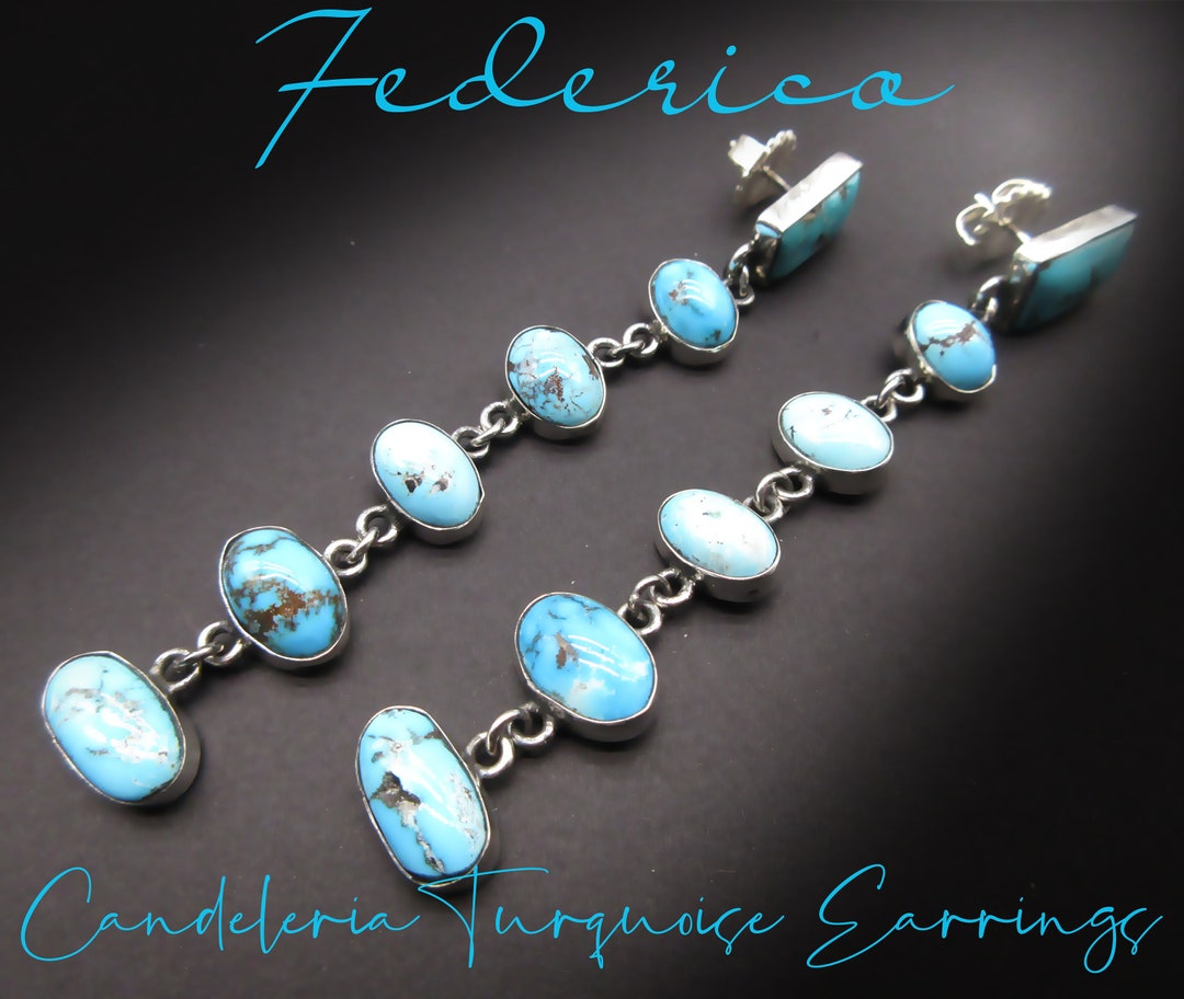 Federico Jimenez-gorgeous Blue!! Natural Candelaria Turquoise-6 Stone ...