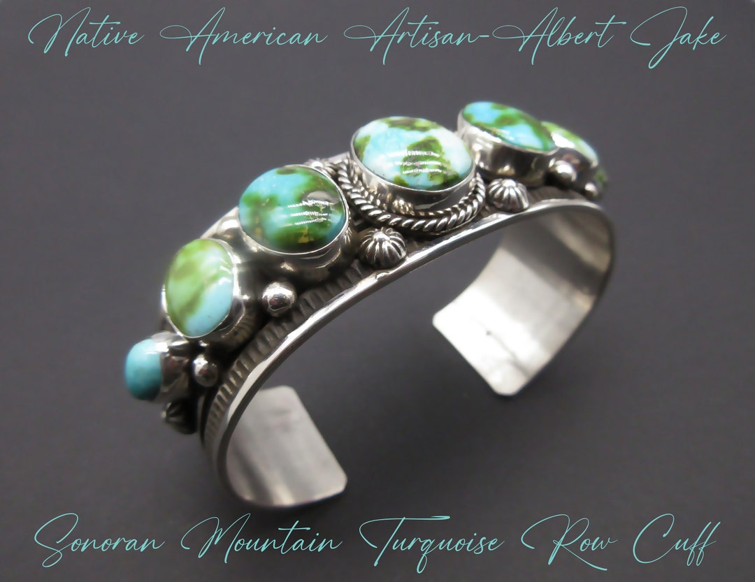 Native American Artisan-albert Jake-blue/green Sonoran Mountain ...