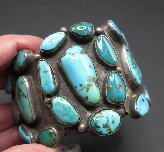 Very Old-Circa 1930's Vintage Navajo-Morenci Turquois… - Gem