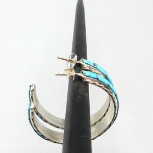 Navajo Made by MELVIN CHEE Hand Cut & Shaped Kingman Turquoise-channel ...