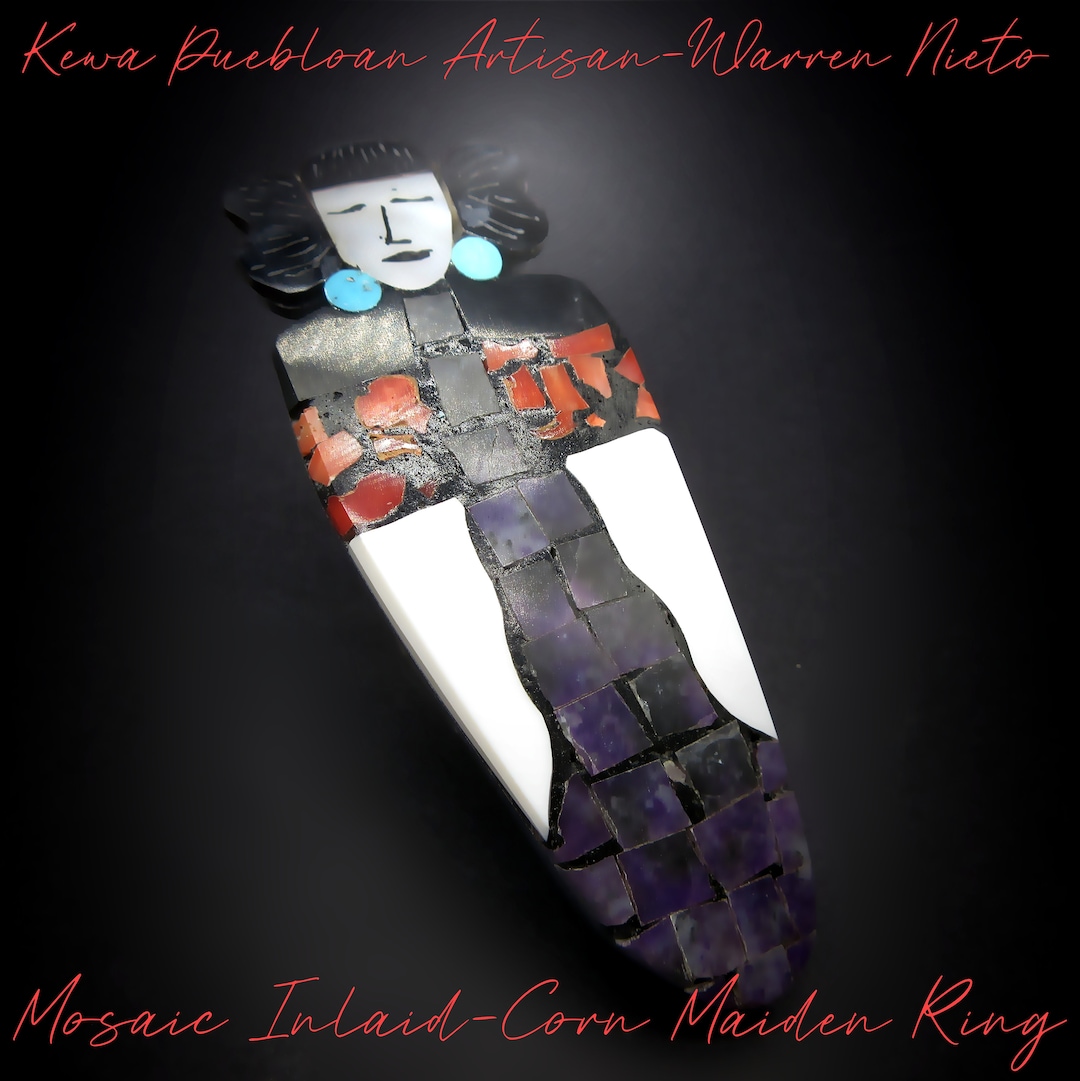 Kewa Pueblo Artist-warren Nieto-artistically Made-sugilite (blue Corn ...