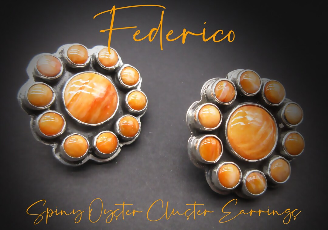 Federico Jimenez-vibrant-small Round Orange Spiny Oyster Shell Cluster ...