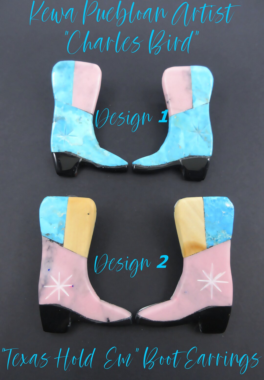 Kewa Artistcharles Bird jolene's Son TEXAS HOLD 'em-mosaic Inlay ...