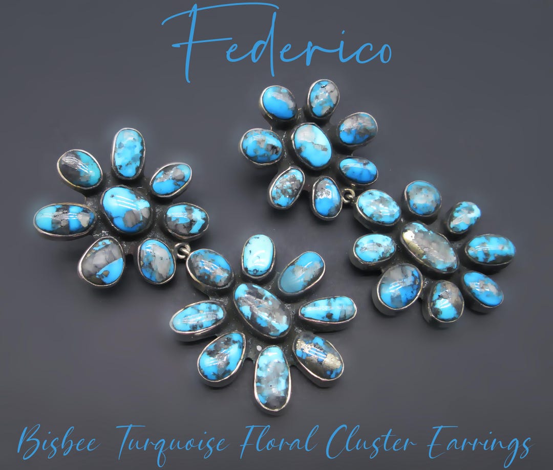 FEDERICO Jimenez-natural Vivid Blue BISBEE Turquoise With Pyrite and ...