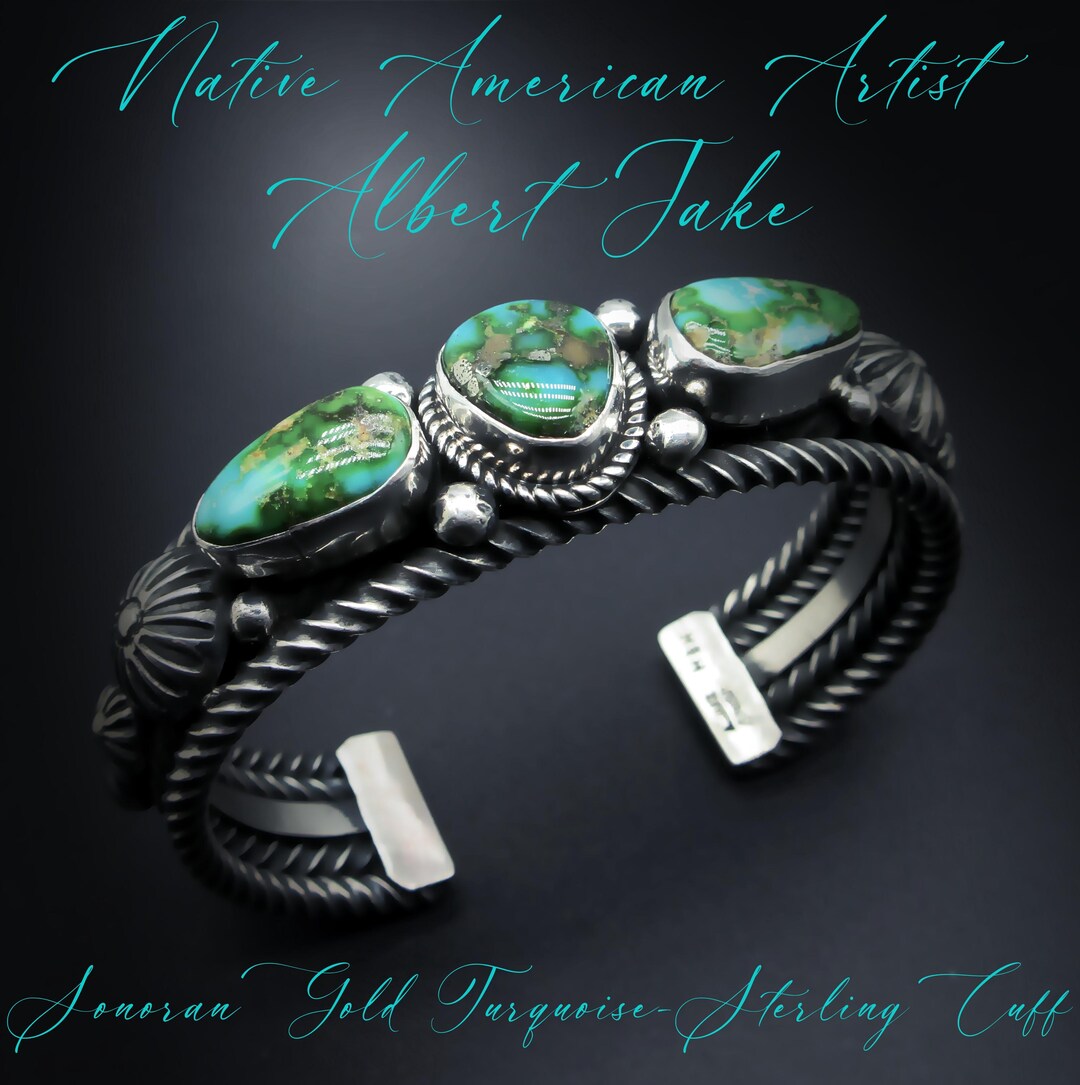 Native American ALBERT JAKE-MAGNIFICENT Polychrome Sonoran Gold ...